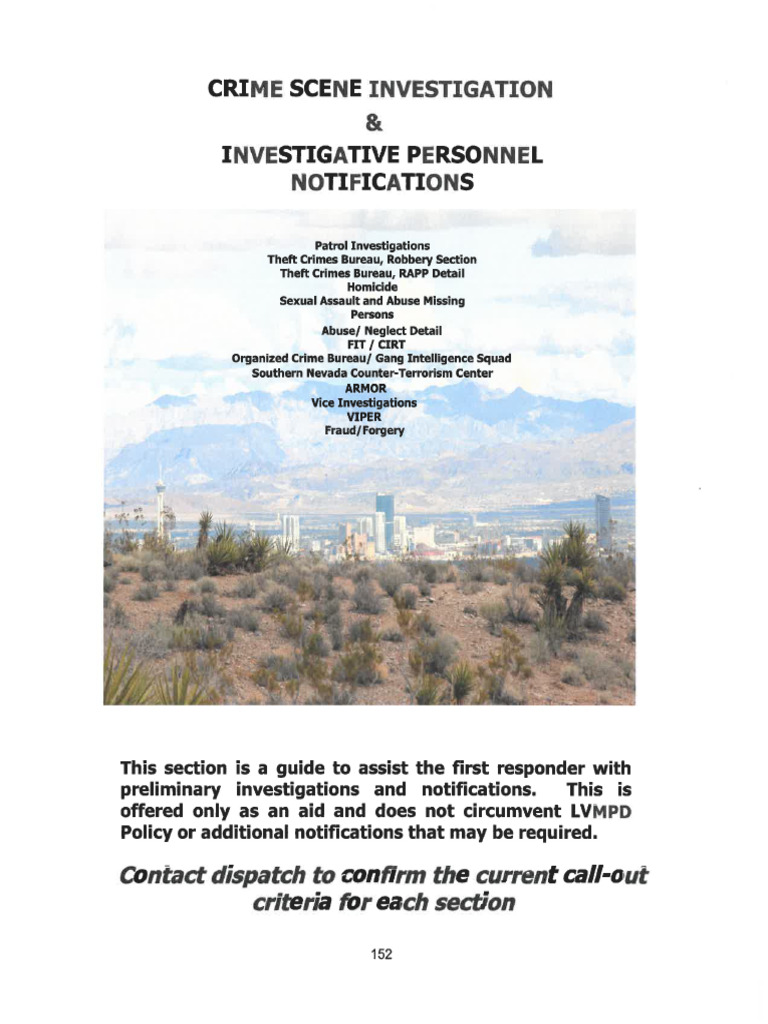 Crime Scene Investigations and Notifications | PDF