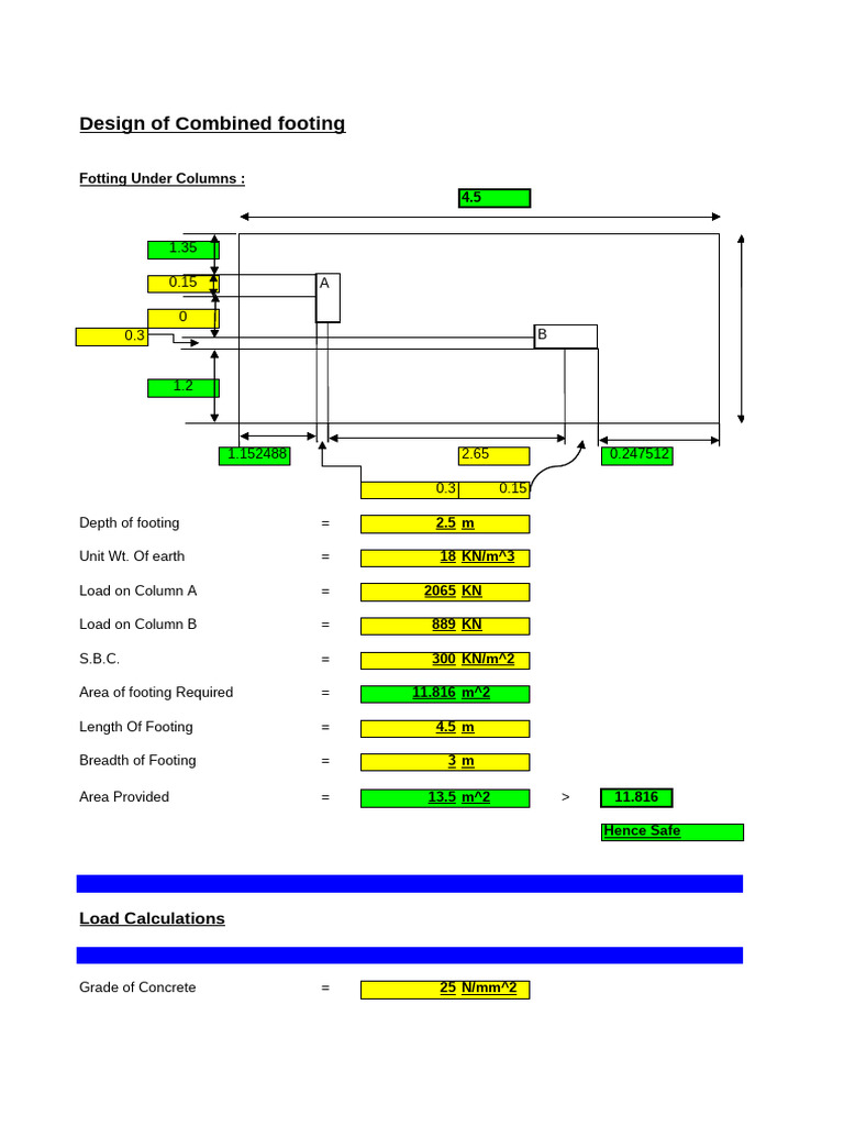 Design Combined Footing JAYESH | PDF | Building Technology | Structural Engineering