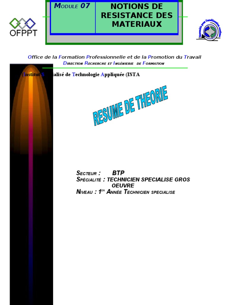 Cours de La RDM - Abdel | PDF | Contrainte de cisaillement | Résistance ...