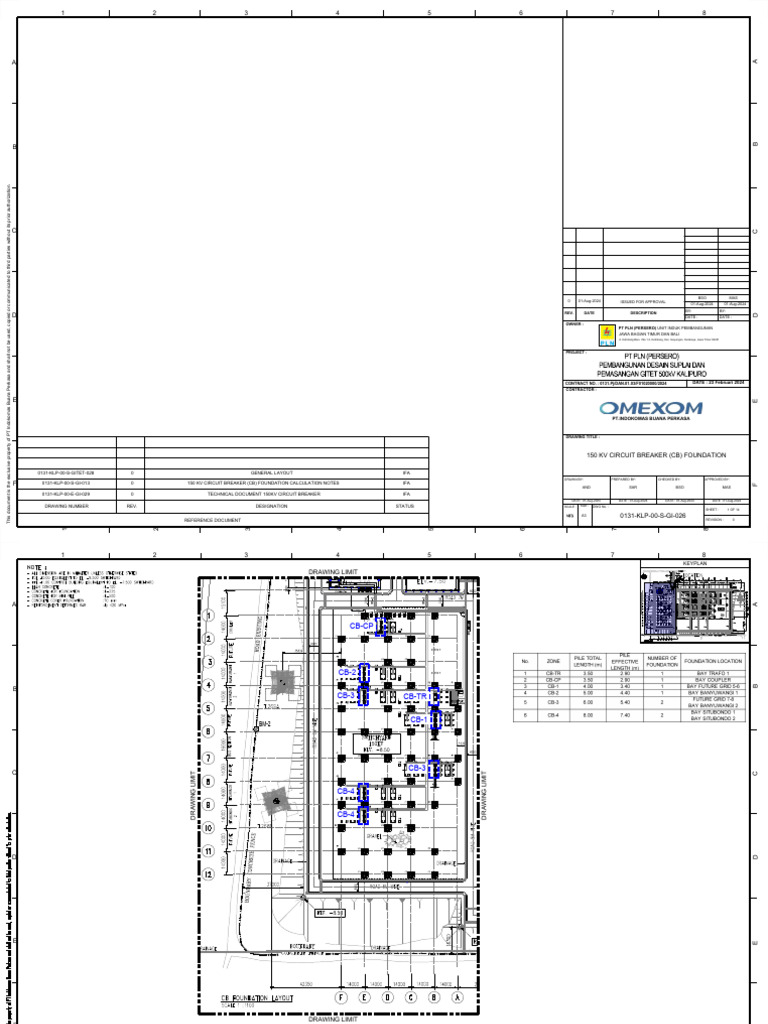 0131-Klp-00-S-Gi-026 Rev - 0 150 KV Circuit Breaker (CB) Foundation | PDF | Electric Power
