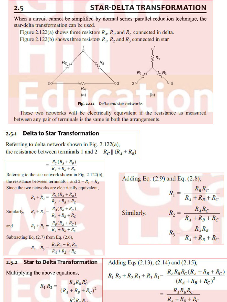 Star Delta Transformation | PDF
