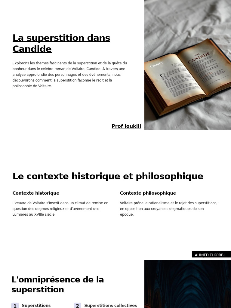 La Superstition Dans Candide[1] | PDF | Candide | Superstitions