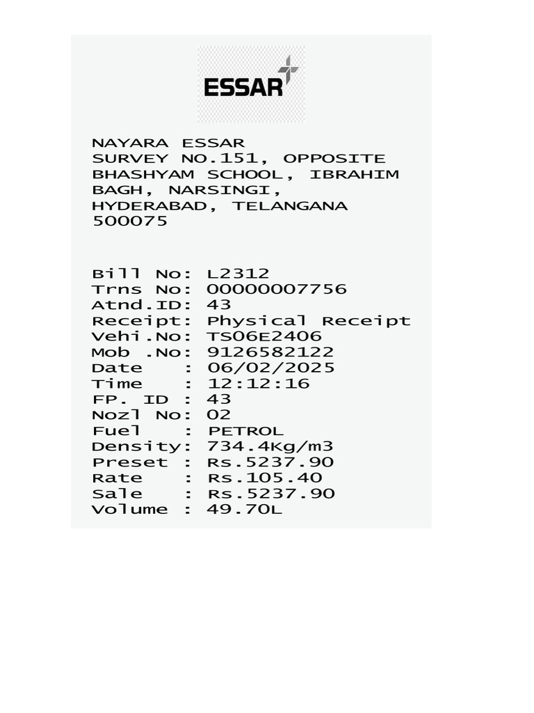 Fuel Bill Template6 - 1741675736444 | PDF