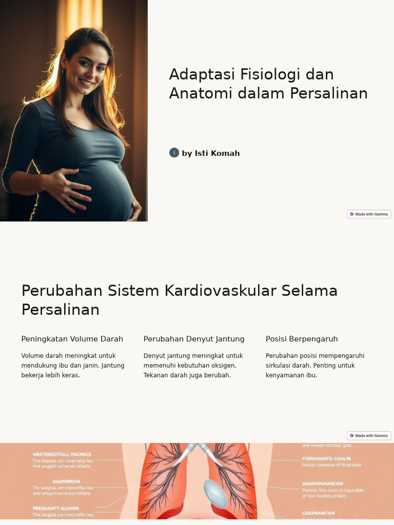 Adaptasi Fisiologi Dan Anatomi Dalam Persalinan | PDF