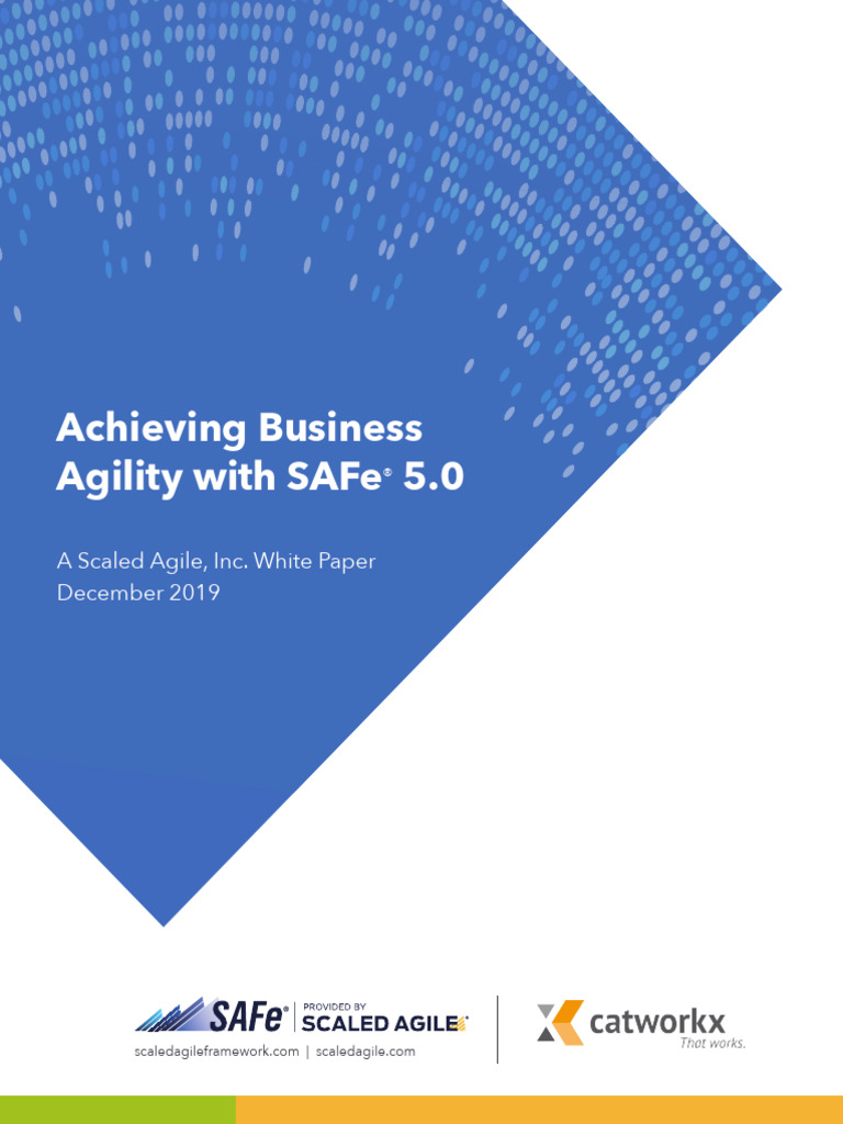 Achieving Business Agility With Safe® 5 0 Pdf Agile Software Development Mindset
