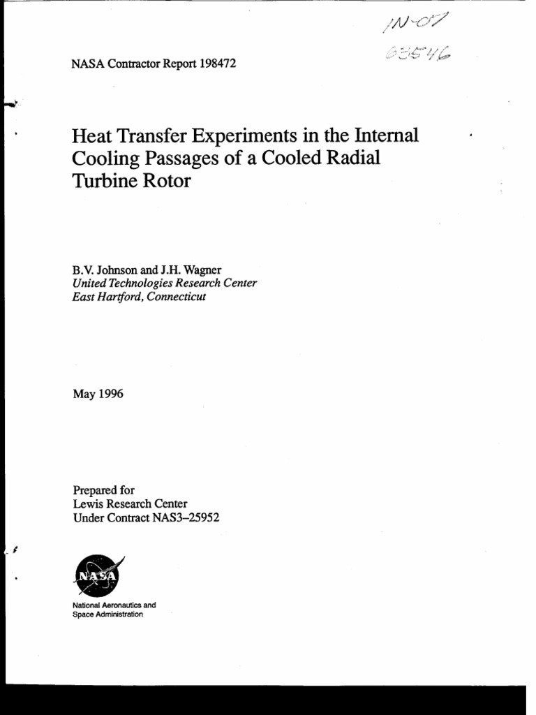 HEAT TRANSFER EXPERIMENTAL IN THE INTERNAL COOLING PASSAGE OF COOLED ...