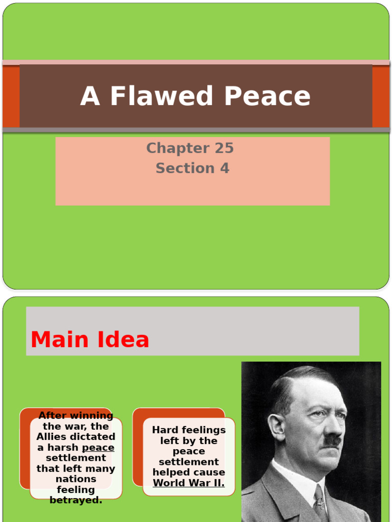 A Flawed Peace - Section 4 | PDF | Treaty Of Versailles | International ...
