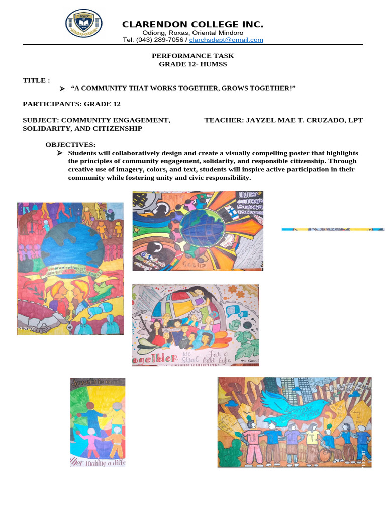 CESC HUMSS 12- PERFORMANCE TASK | PDF