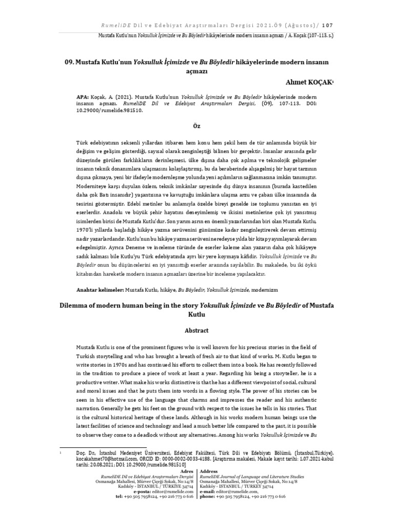 Dilemma of Modern Human Being in the Sto | PDF