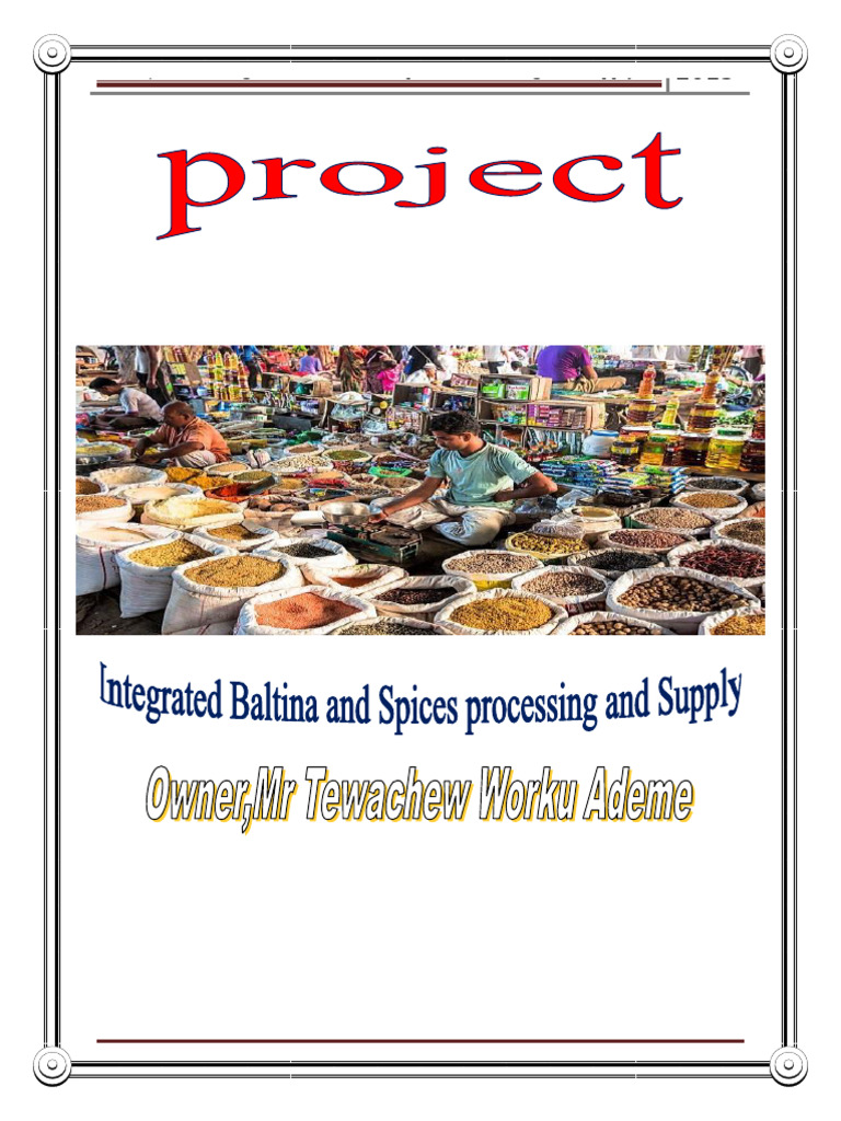 Baltina and Spice Project Proposal | PDF | Farms | Smallholding