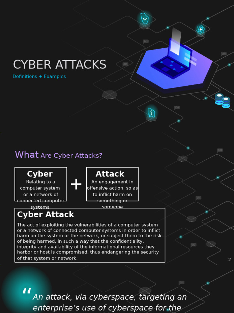 Akshat - 5649 - GE PPT (Cyber Attacks) | PDF | Cyberwarfare | Security