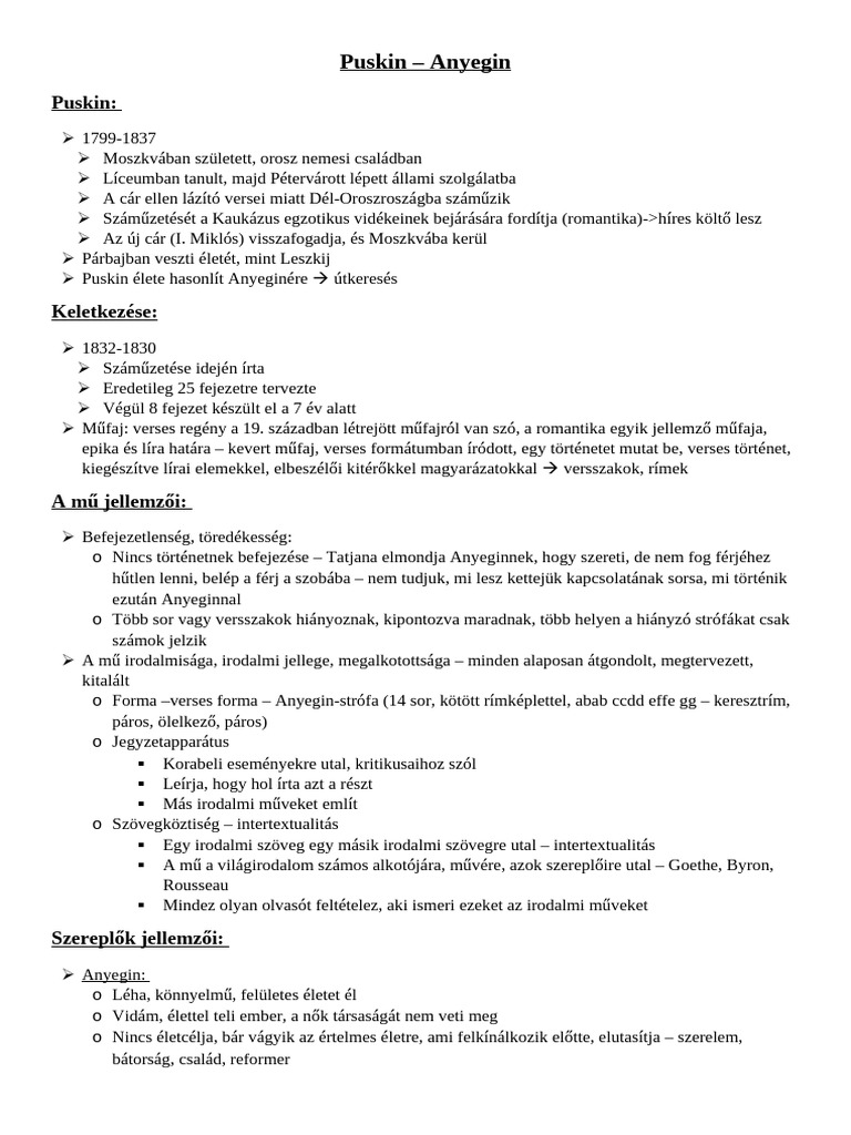 Puskin - Anyegin | PDF