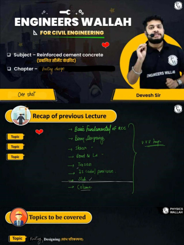 Footing Designing _ Class Notes | PDF