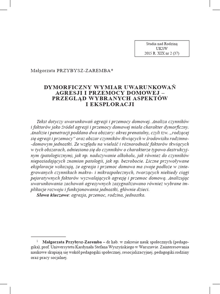 Dymorficzny Wymiar Uwarunkowań Agre | PDF
