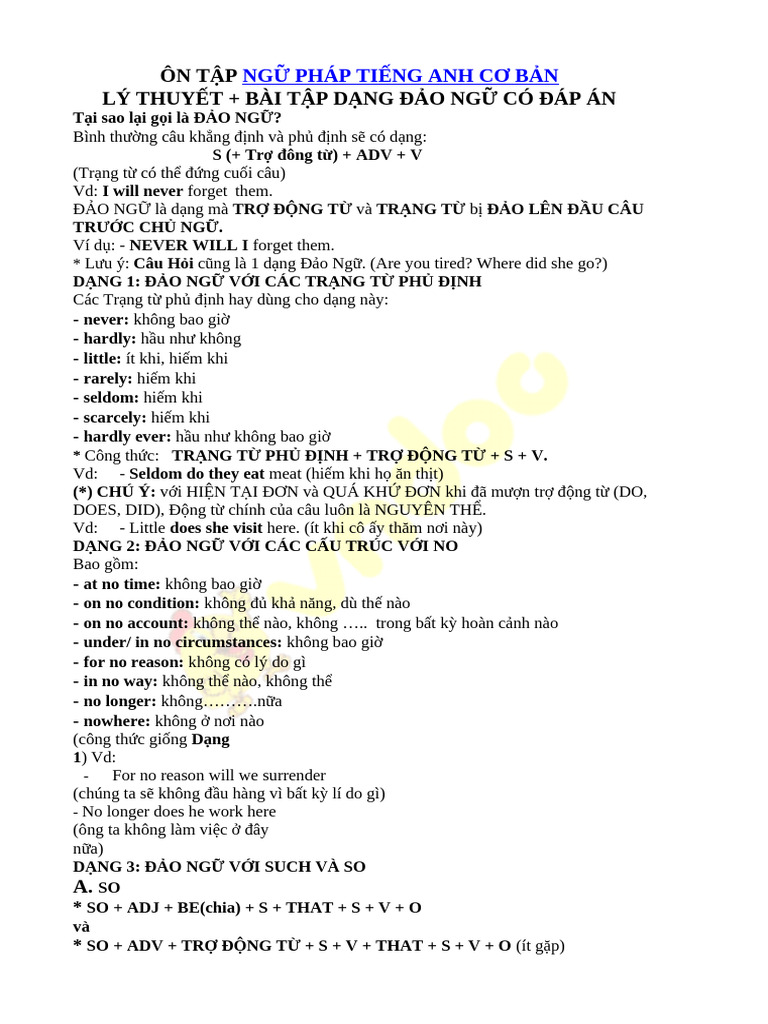 cac-dang-dao-ngu-thuong-gap-trong-tieng-anh-co-bai-tap-dap-an | PDF