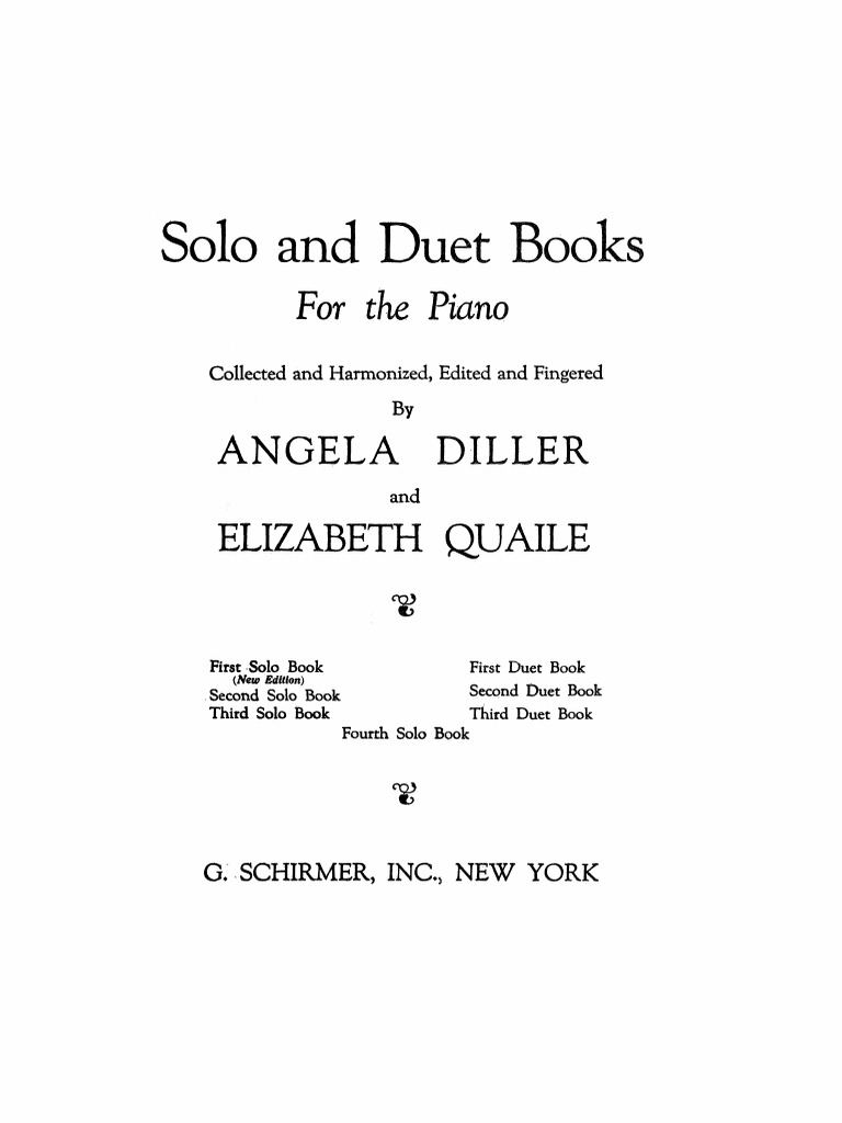 Solo and Duet Books For The Piano | PDF | Tempo | Piano