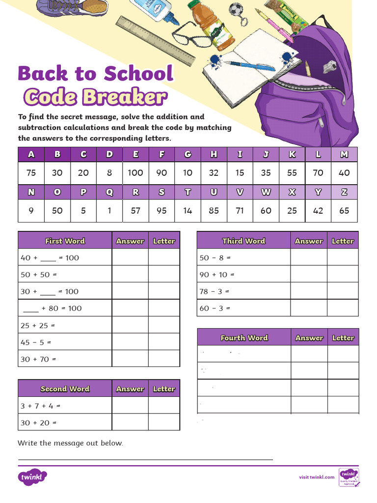 DAY 5 MATH WS CODE BREAKER-1 | PDF