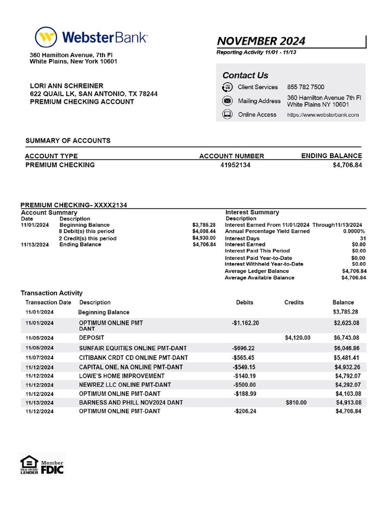 KayFriend Webster Statement | PDF