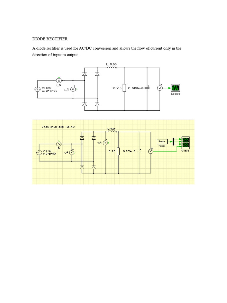 Diode Rectifier for AC/DC Conversion | PDF