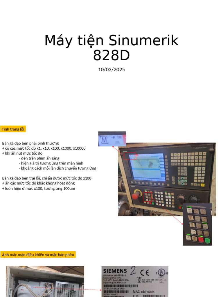Loi May Tien Sinumerik 828D Yen Vien 20250311 | PDF