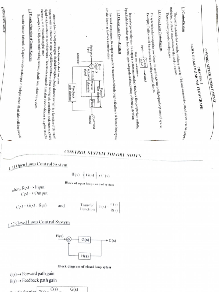 Control Systems Unit 1, 2 | PDF | Feedback | Damping
