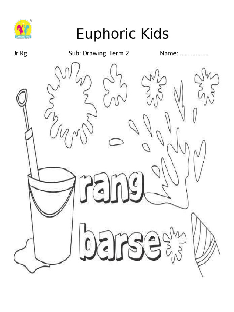 Jr.Kg Drawing Term 2 Assignment | PDF
