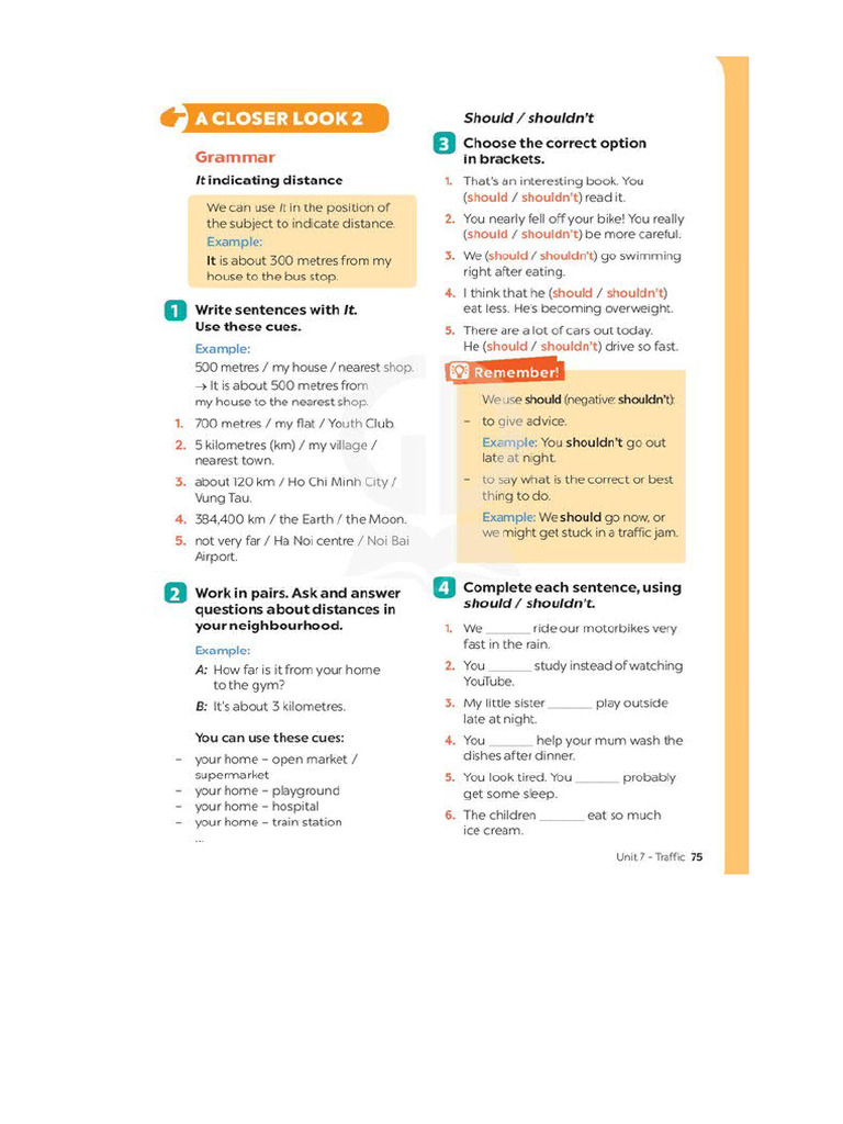 Traffic Lesson: Distance & Advice | PDF | Communication | Cognitive Science