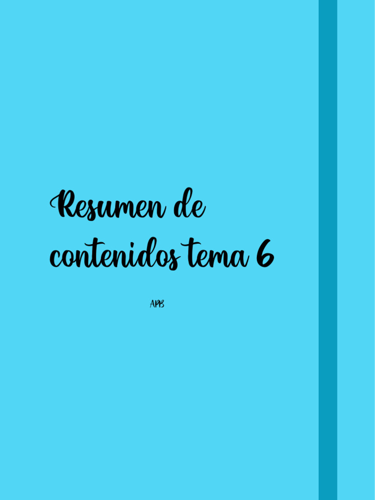 Resumen Tema 6 Apb | PDF | Corazón | Sistema circulatorio