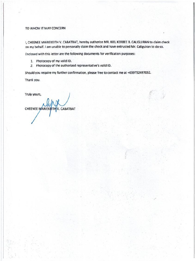 Authorization 20letter | PDF