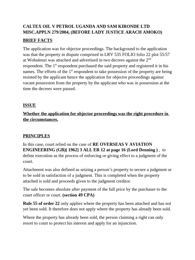 Civil Litigation Execution Case Summaries | PDF | Judgment (Law) | Lawsuit