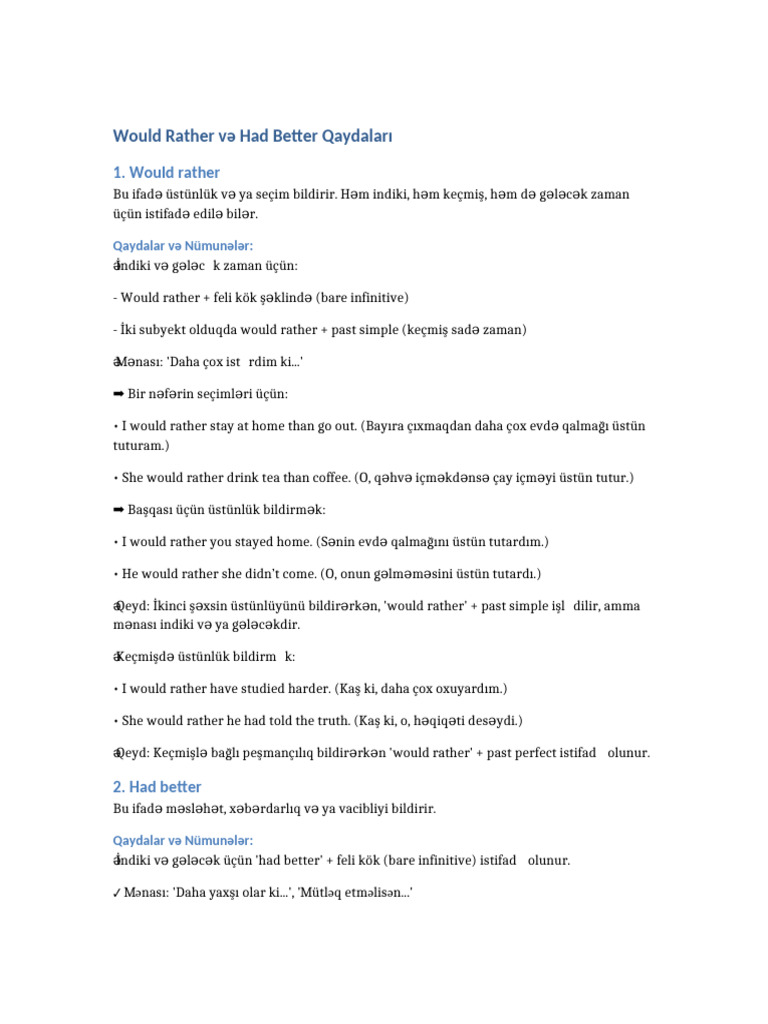 Would_Rather_vs_Had_Better | PDF