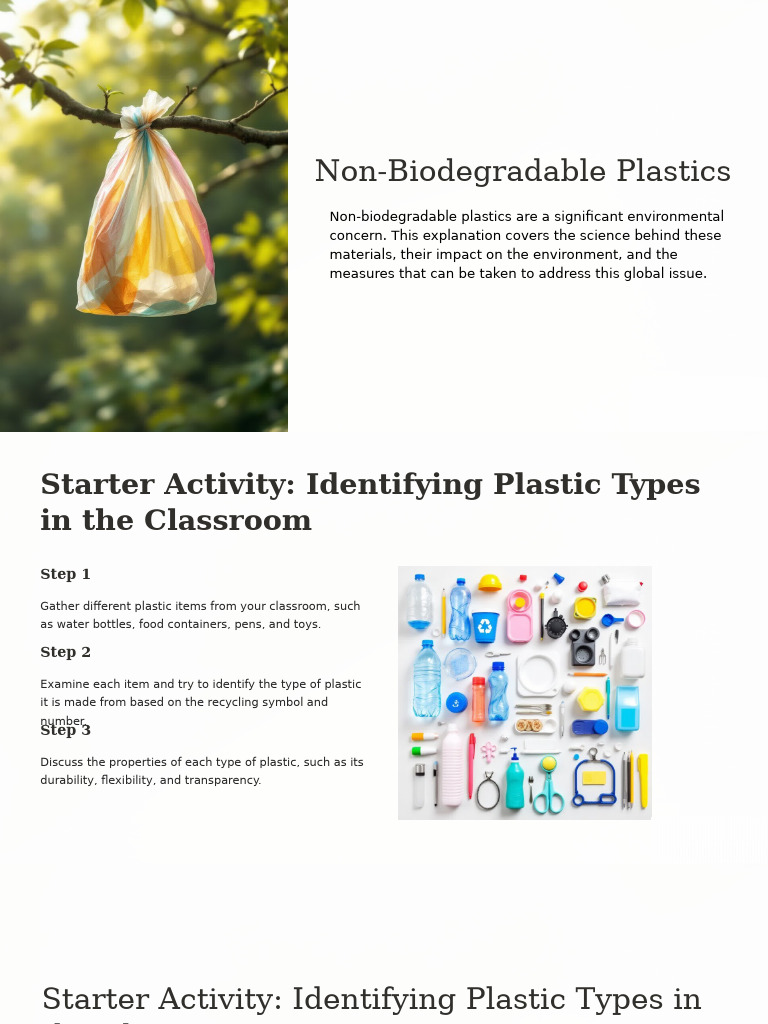 Non-Biodegradable-Plastics (4) | PDF | Biodegradation | Plastic