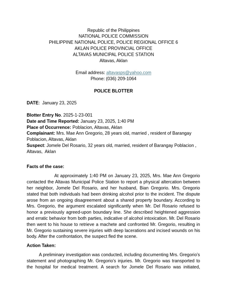 Hacking Incident (Sample Blotter Report) | PDF | Law Enforcement ...