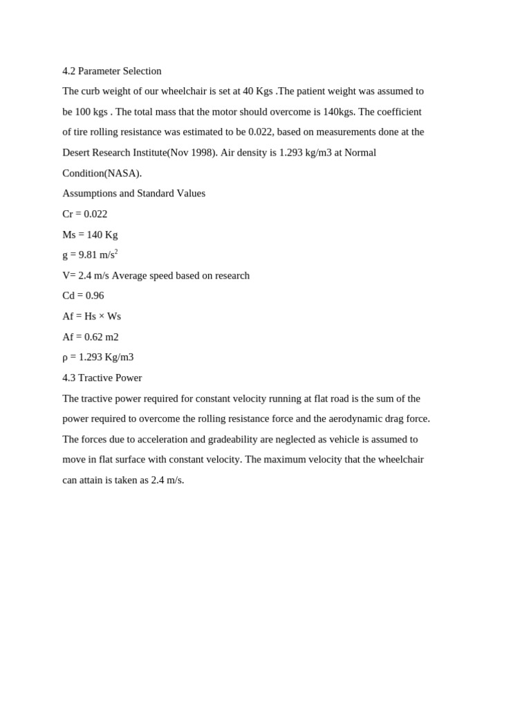 2 Parameter Selection | PDF | Torque | Drag (Physics)
