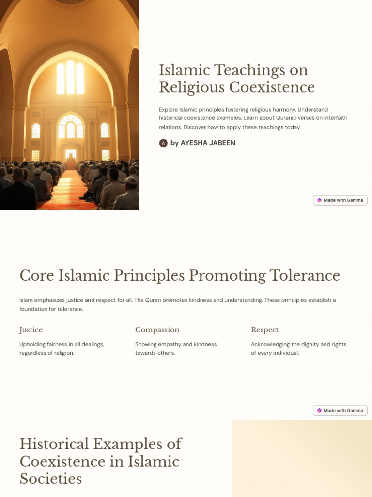 Islamic Teachings On Religious Coexistence | PDF