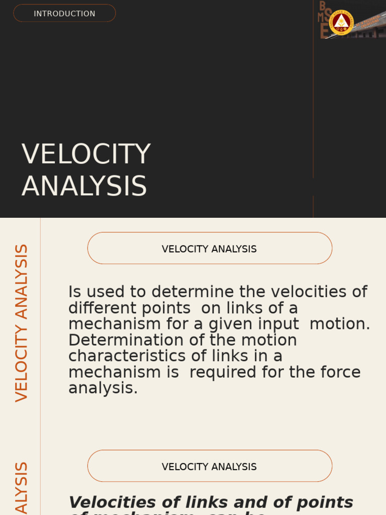 Lesson 3 Velocity Analysis | PDF | Velocity | Euclidean Vector