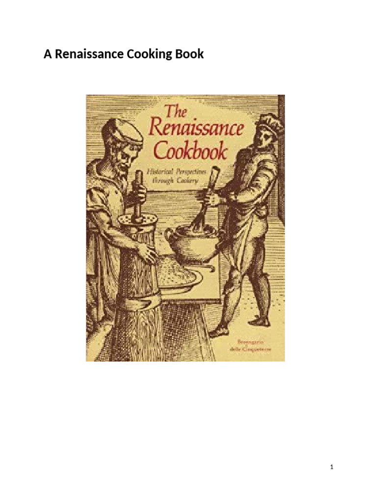 Renaissance Cooking Book | PDF | Tableware | Breads