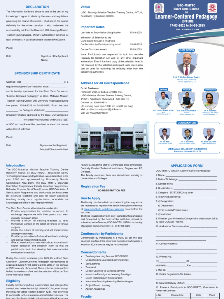 Learner Centered Pedagogy Brochure | PDF | Teachers | Cognition