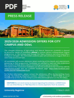 2025-2026 LUANAR Public University Selection List | PDF