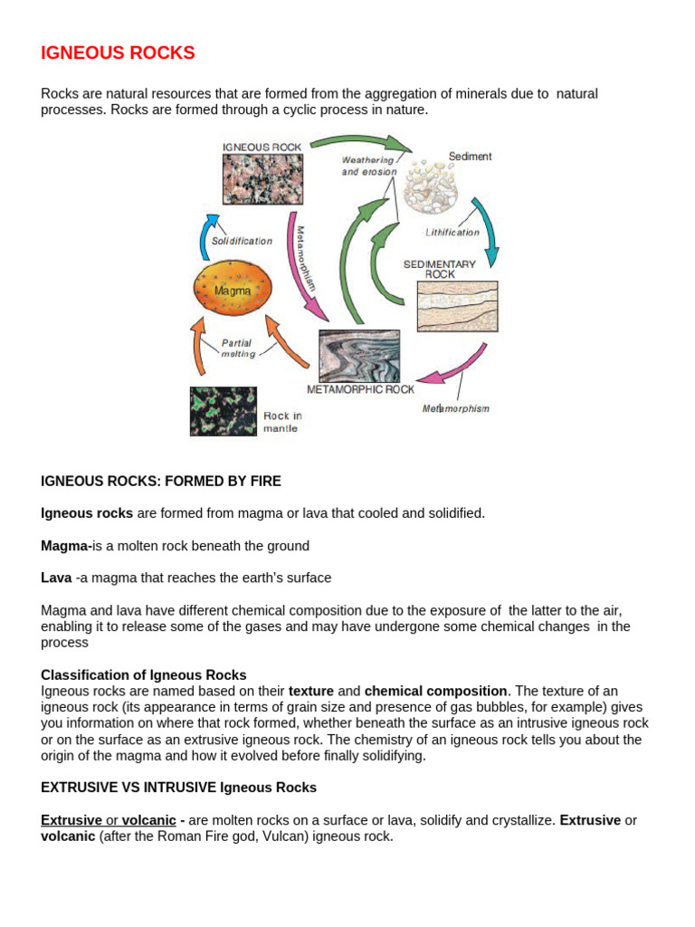 Igneous Rocks Sedimentary Metamorphic ForPPT | PDF | Fault (Geology ...
