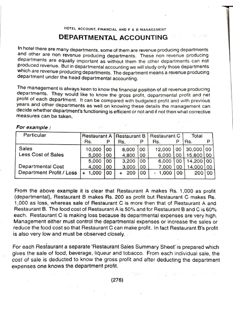 departmental accounting-1 | PDF