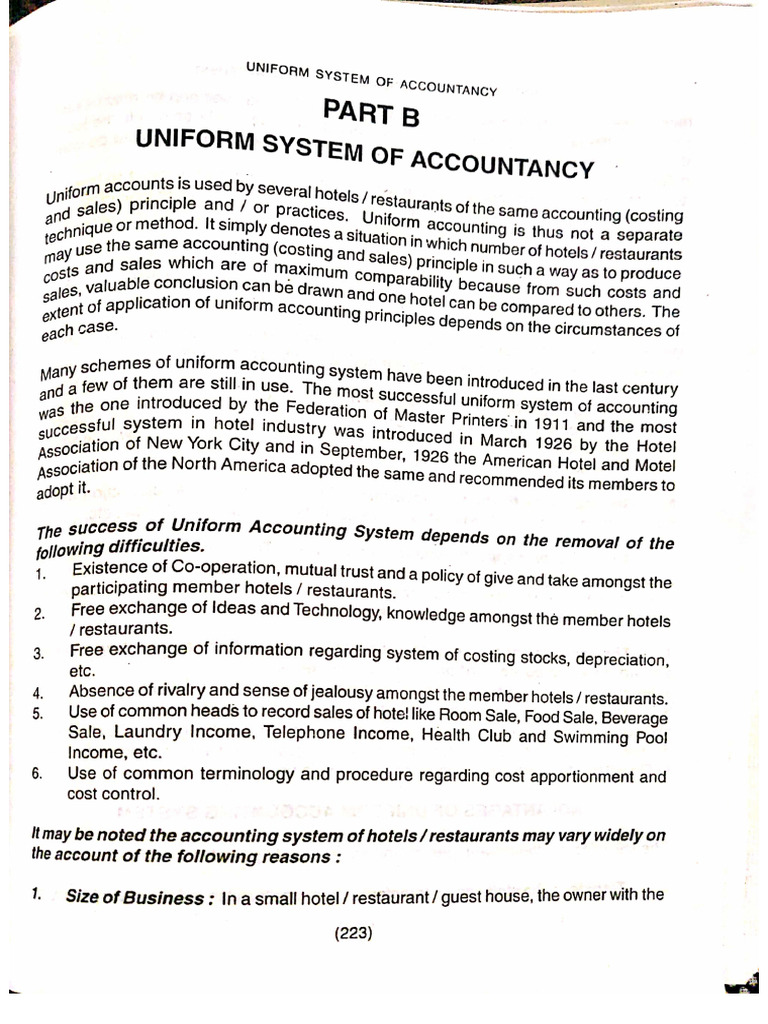Uniform System of Accounting | PDF