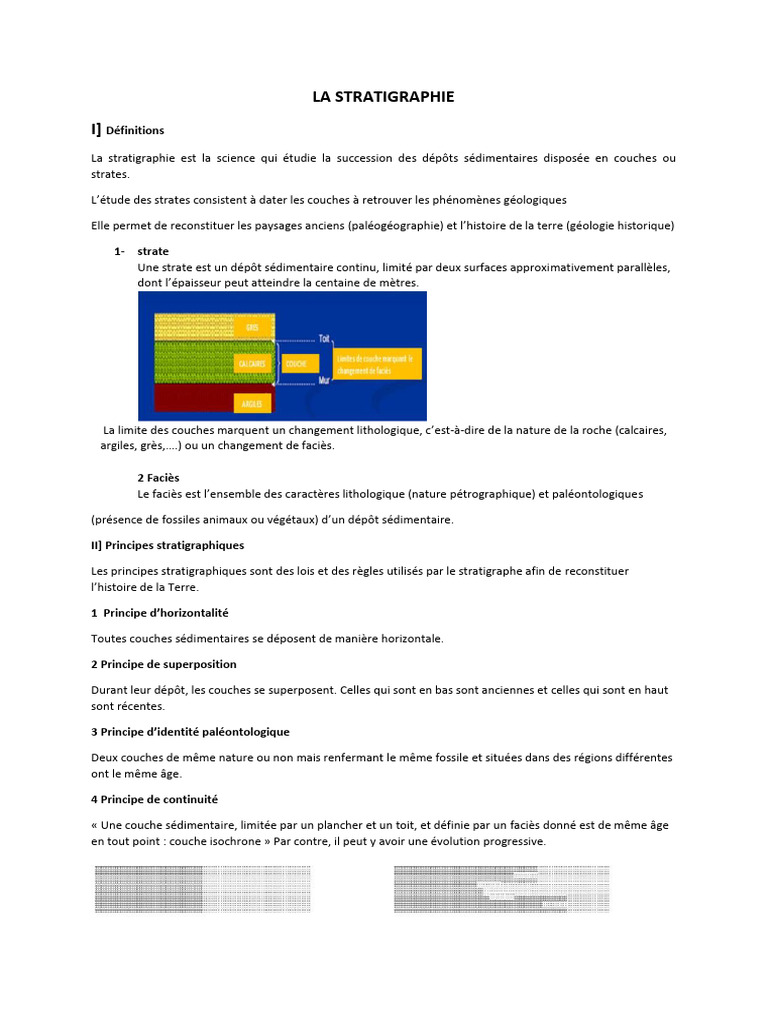 La Stratigraphie 2023 | PDF | Fossile | Stratigraphie
