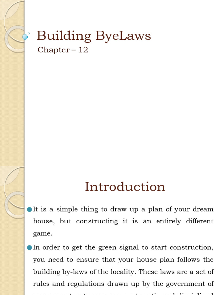 CH-12 C BUILDING BYELAWS | PDF