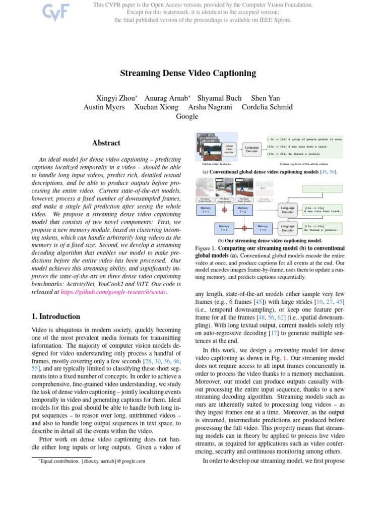 Dense Video Captioning CVPR 2024 paper جيدة | PDF | Computing
