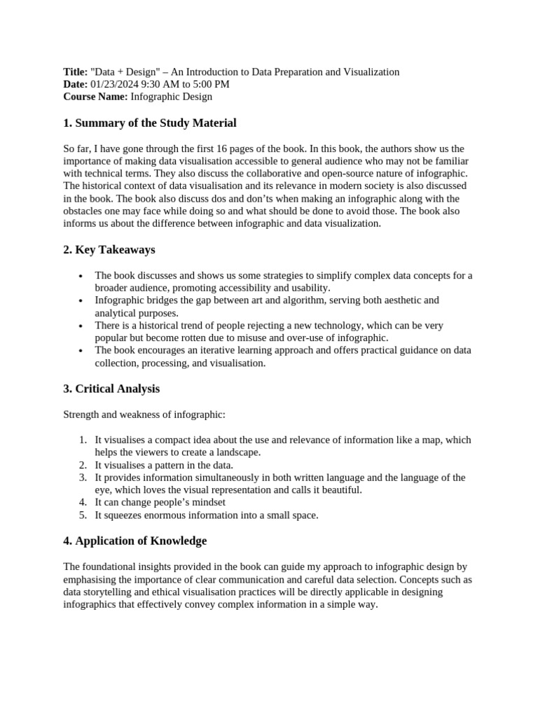 CPD Journal - Infographic - Day 1 | PDF | Infographics | Data