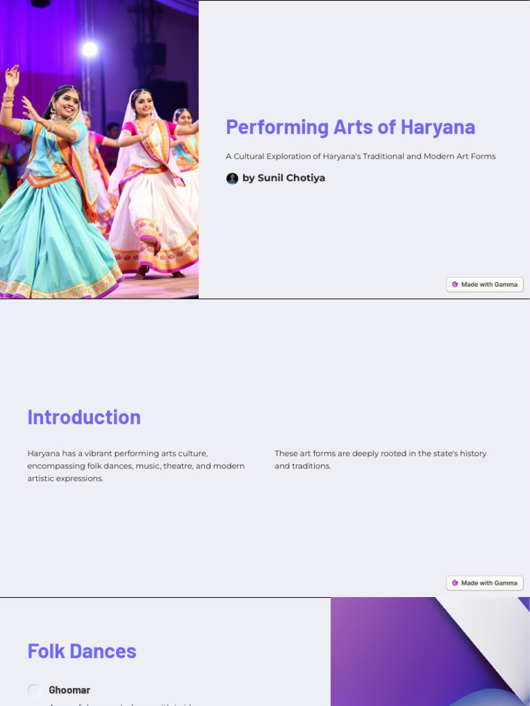 Performing Arts of Haryana | PDF