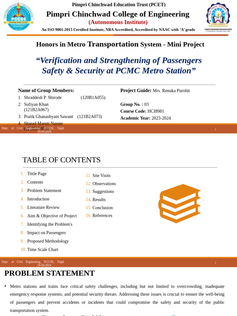 Metro Safety & Security Enhancement Project | PDF | Computer Security ...