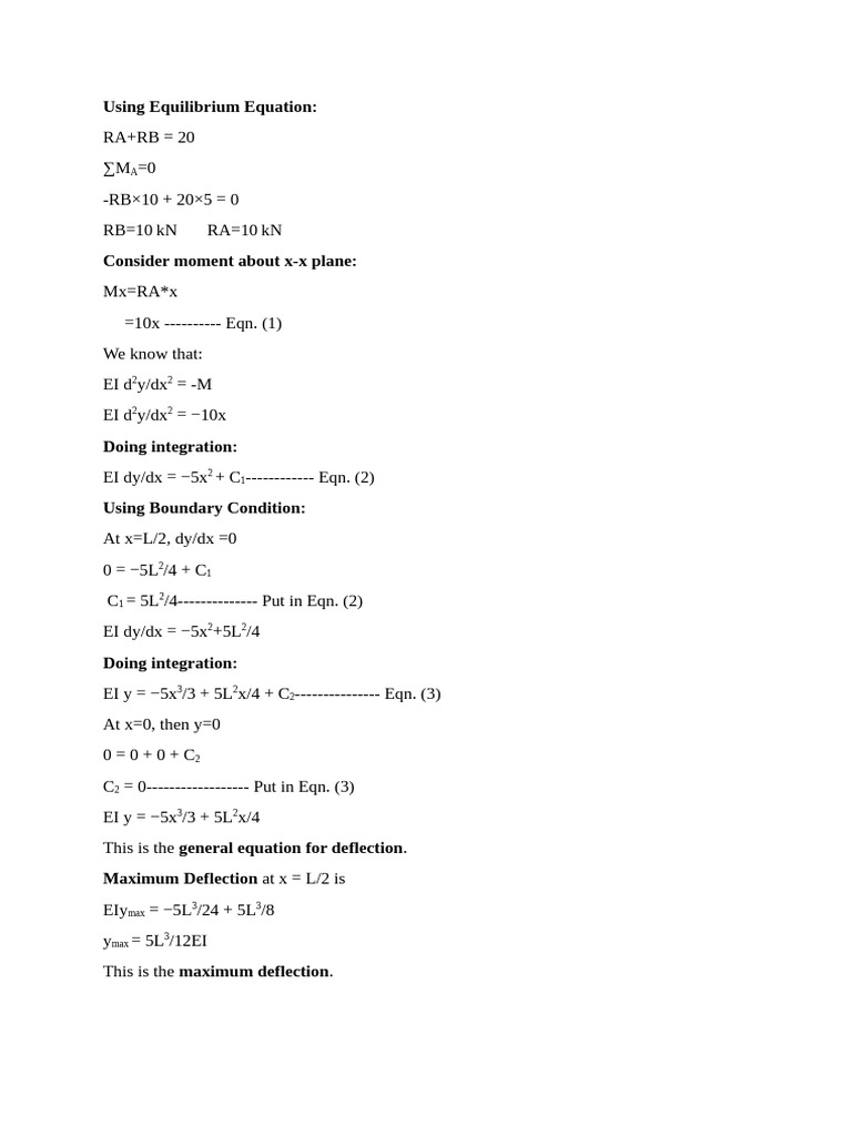 Using Equilibrium Equation | PDF | Equations | Applied Mathematics