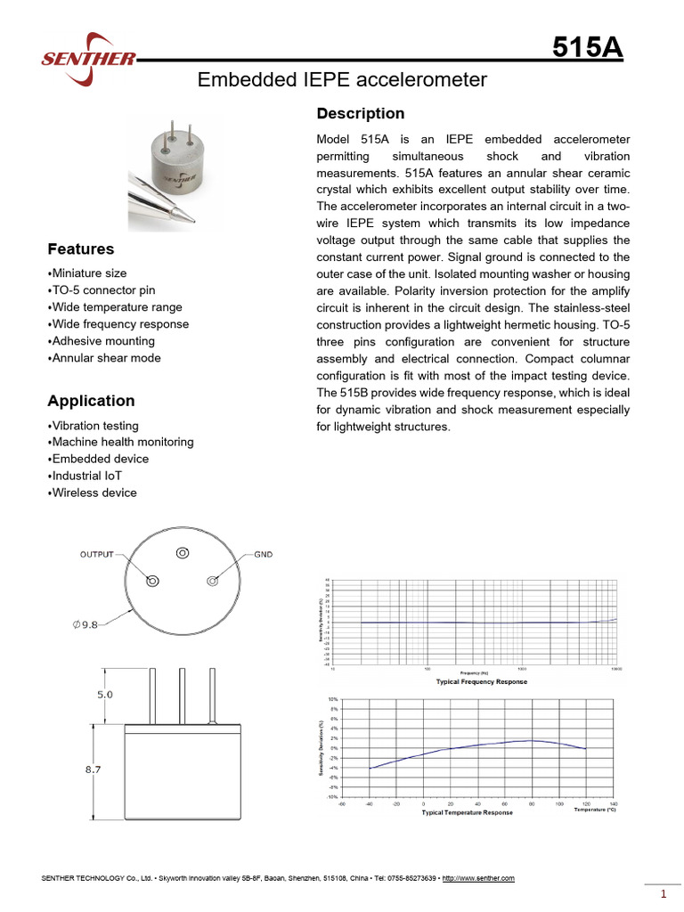 Embedded IEPE Accelerometer: Description | PDF | Electrical Engineering ...